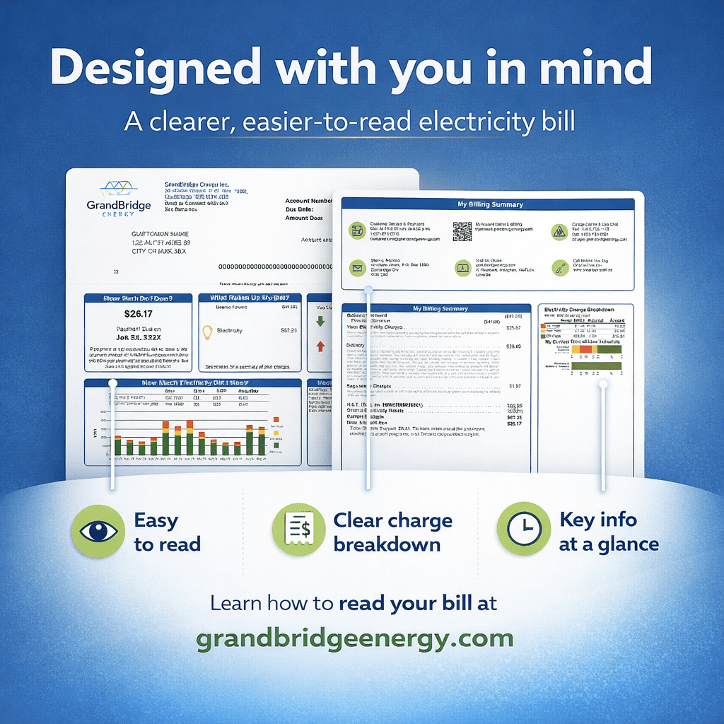 GrandBridge Energy Introduces a New Bill Design - Grandbridge